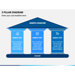 Free 3 Pillar Diagram for PowerPoint and Google Slides