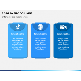 3 Side By Side Columns PowerPoint Presentation Slides - PPT Template