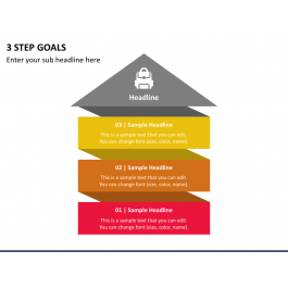 3 Step Goals PowerPoint Template - PPT Slides