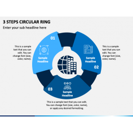 3 Steps Circular Ring PowerPoint Presentation Slides - PPT Template