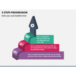 3 Steps Progression PowerPoint Template and Google Slides Theme