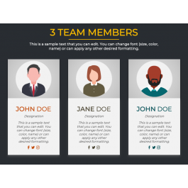 3 Team Members for PowerPoint and Google Slides - PPT Slides