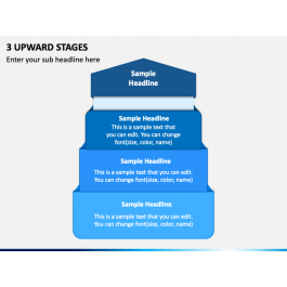 3 Upward Stages PowerPoint Template and Google Slides Theme