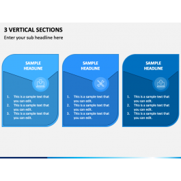 3 Vertical Sections PowerPoint Template - PPT Slides