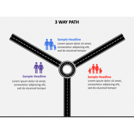 3 Way Path for PowerPoint and Google Slides - PPT Slides