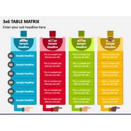 3x6 Table Matrix for PowerPoint and Google Slides