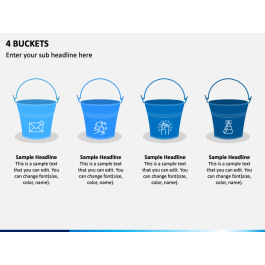 4 Buckets PowerPoint Template - PPT Slides