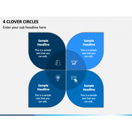 4 Clover Circles PowerPoint Presentation Slides - PPT Template