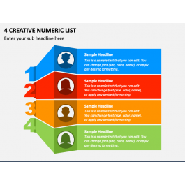 4 Creative Numeric List PowerPoint Template and Google Slides Theme