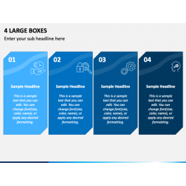4 Large Boxes PowerPoint Presentation Slides - PPT Template