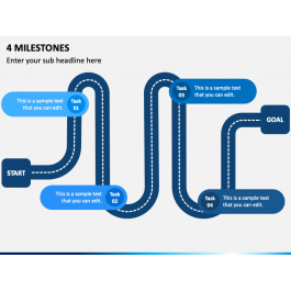 4 Milestones PowerPoint Template and Google Slides Theme