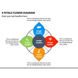 4 Petals Flower Diagram PowerPoint Presentation Slides - PPT Template