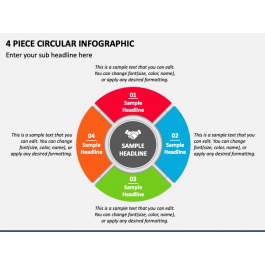 4 Piece Circular Infographic PowerPoint Template and Google Slides Theme