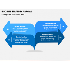 4 Points Strategy Arrows PowerPoint Presentation Slides - PPT Template
