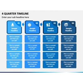 4 Quarter Timeline PowerPoint Presentation Slides - PPT Template