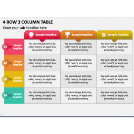 4 Row 3 Column Table for PowerPoint and Google Slides - PPT Slides