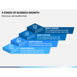 4 Stages Of Business Growth PowerPoint Template - PPT Slides