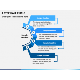 4 Step Half Circle PowerPoint Presentation Slides - PPT Template
