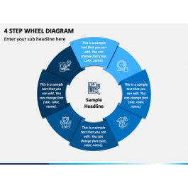 4 Step Wheel Diagram PowerPoint Presentation Slides - PPT Template