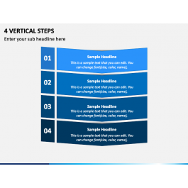 4 Vertical Steps PowerPoint Presentation Slides - PPT Template