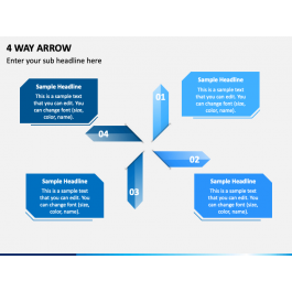 4 Way Arrow PowerPoint Template - PPT Slides