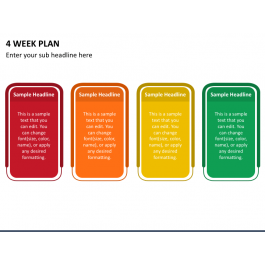 4 Week Plan PowerPoint Template - PPT Slides