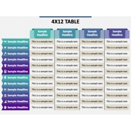 4x12 Table for PowerPoint and Google Slides - PPT Slides