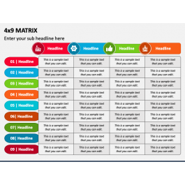 4x9 Matrix PowerPoint Template and Google Slides Theme