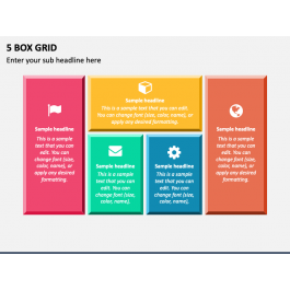 5 Box Grid PowerPoint Template and Google Slides Theme