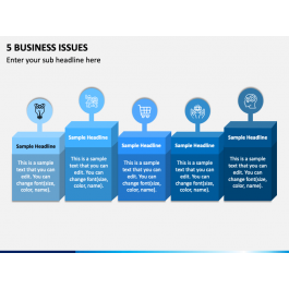 5 Business Issues PowerPoint Template - PPT Slides