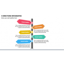 Free - 5 Directions Infographic for PowerPoint and Google Slides