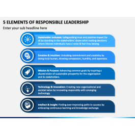 5 Elements of Responsible Leadership PowerPoint and Google Slides Template