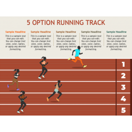 5 Option Running Track for PowerPoint and Google Slides - PPT Slides