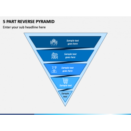 5 Part Reverse Pyramid PowerPoint Presentation Slides - PPT Template