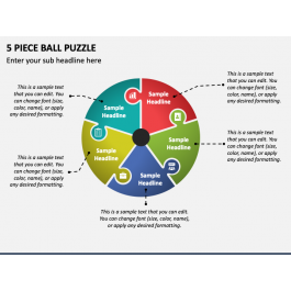 5 Piece Ball Puzzle for PowerPoint and Google Slides - PPT Slides