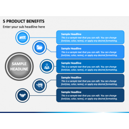 5 Product Benefits PowerPoint Template and Google Slides Theme