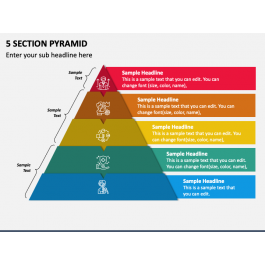 5 Section Pyramid PowerPoint Presentation Slides - PPT Template