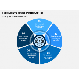 Free 5 Segments Circle Infographic for PowerPoint and Google Slides
