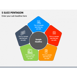 5 Slice Pentagon PowerPoint Presentation Slides - PPT Template