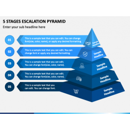 4 Level Escalation Pyramid Powerpoint Diagram Powerpoint