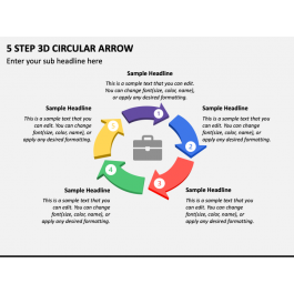5 Step 3D Circular Arrow for PowerPoint and Google Slides - PPT Slides
