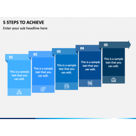 5 Steps To Achieve PowerPoint Template - PPT Slides
