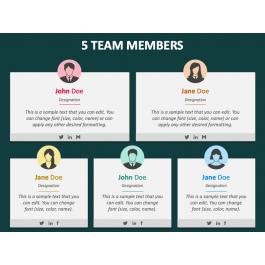 5 Team Members for PowerPoint and Google Slides - PPT Slides