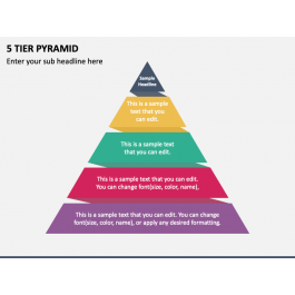 5 Tier Pyramid PowerPoint Presentation Slides - PPT Template