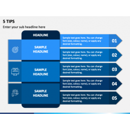 5 Tips PowerPoint Template - PPT Slides