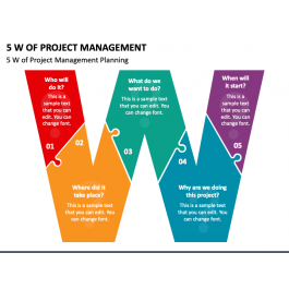 5W of Project Management PowerPoint and Google Slides Template - PPT Slides