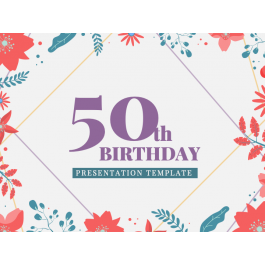 Free - 50th Birthday Presentation Template for PowerPoint and Google Slides