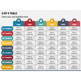 6 by 9 Table for PowerPoint and Google Slides - PPT Slides