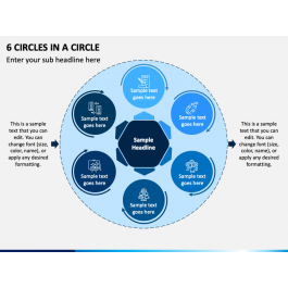 6 Circles in a Circle PowerPoint Presentation Slides - PPT Template