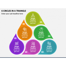 6 Circles in a Triangle PowerPoint Presentation Slides - PPT Template